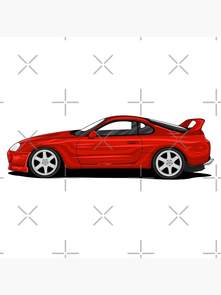 "Toyota supra mk4 RED" Greeting Card for Sale by VenZolic | Redbubble