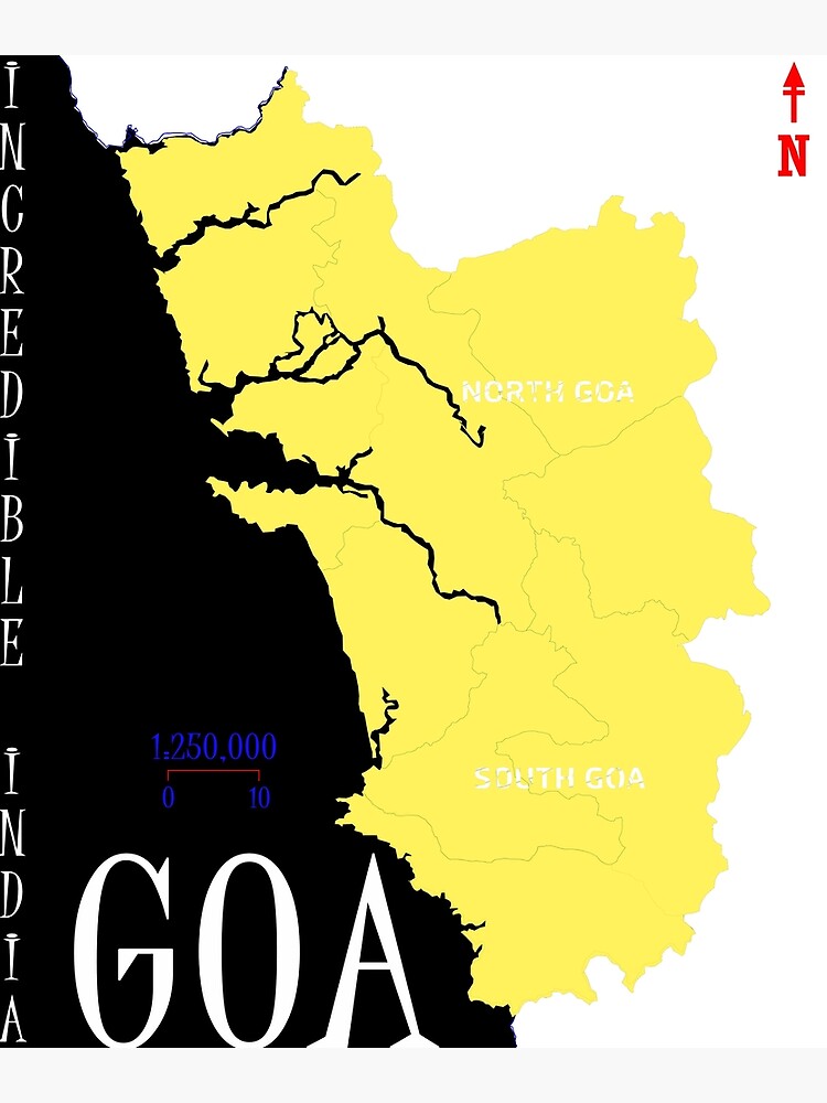 "Goa map - Incredible India " Poster for Sale by SueSakpal | Redbubble