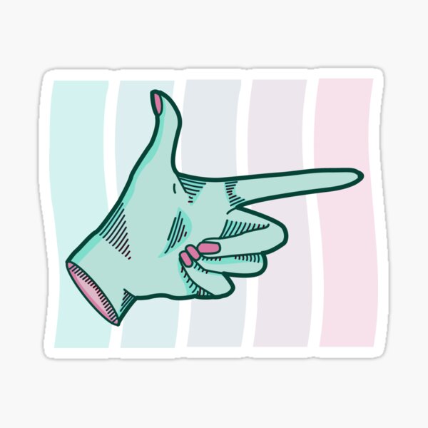 "Pastel Hand Sign" Sticker for Sale by JulieViolette | Redbubble