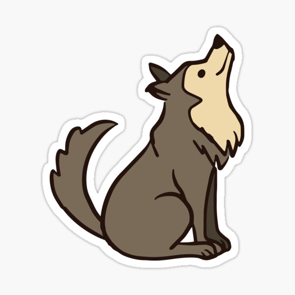 "Cute wolf " Sticker for Sale by Mandy-Kuijper | Redbubble