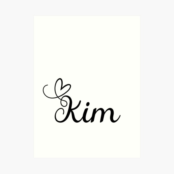 "Kim Personalized Girl Name - Custom Name" Art Print for Sale by ...