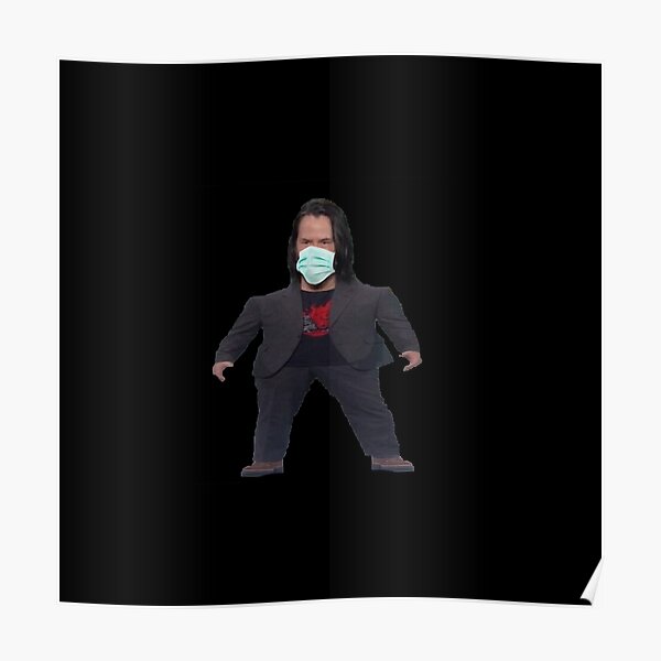 "Mini Keanu Reeves With a MASK Logo" Poster by Robin- | Redbubble