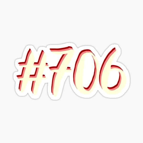 ""#706" area code" Sticker for Sale by emily-daly | Redbubble