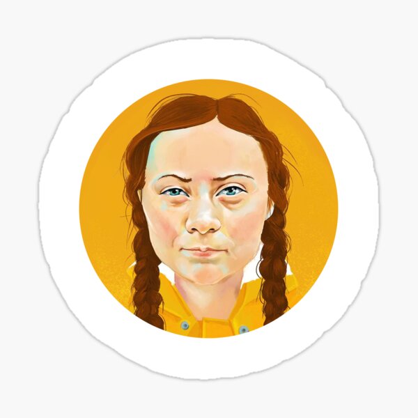 "Greta Thunberg Activist" Sticker by SalahBlt | Redbubble