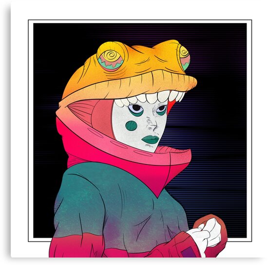 "Froggo Print, Illustration" Canvas Print by Miadomo | Redbubble