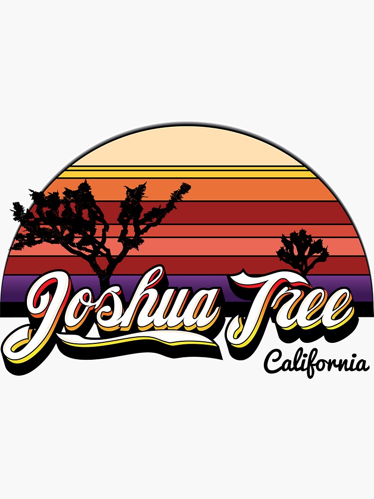 "Joshua Tree Retro design" Sticker for Sale by AnotherArtSara | Redbubble