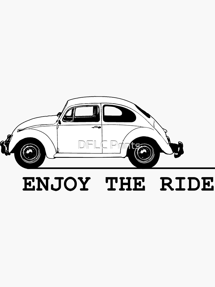 "Enjoy The Ride Concept Drawing" Sticker by DFLCreative | Redbubble