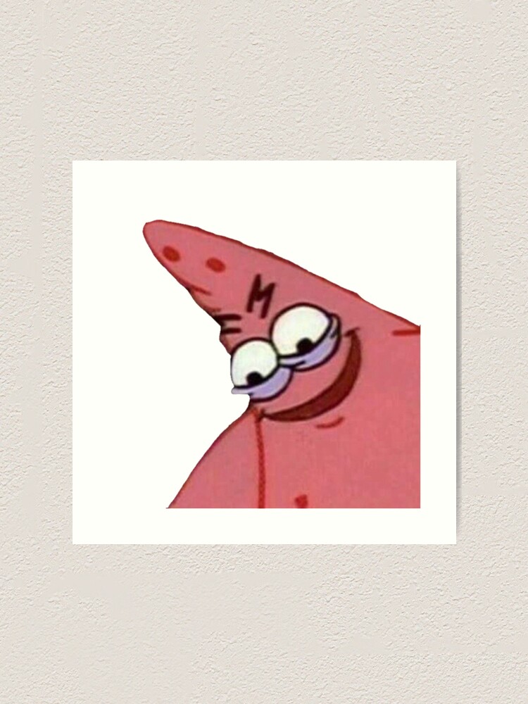 "evil patrick meme" Art Print by strangewallows | Redbubble