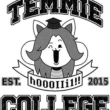 "Temmie College" Sticker by watermelonium | Redbubble