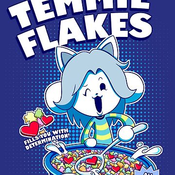 "Temmie Flakes!" Sticker for Sale by watermelonium | Redbubble