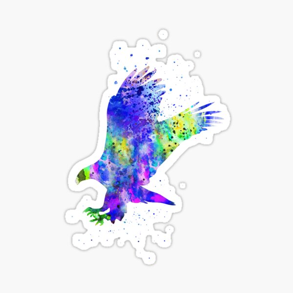 "Eagle, eagle flying" Sticker for Sale by Rosaliartbook | Redbubble