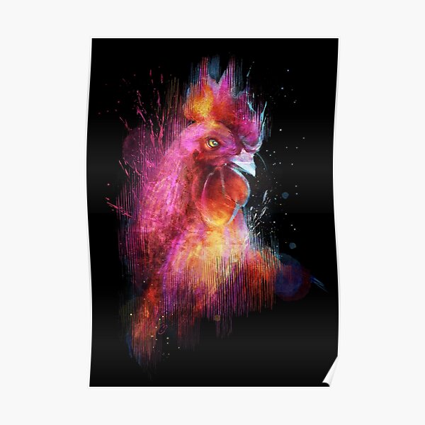 "Chinese Zodiac - Ruby Rooster" Poster by MegumiM | Redbubble