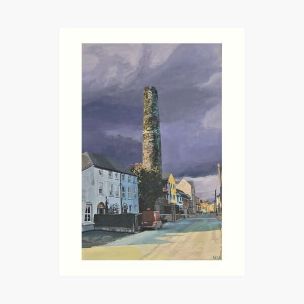"Cloyne Round Tower" Art Print for Sale by eastcorkpainter | Redbubble