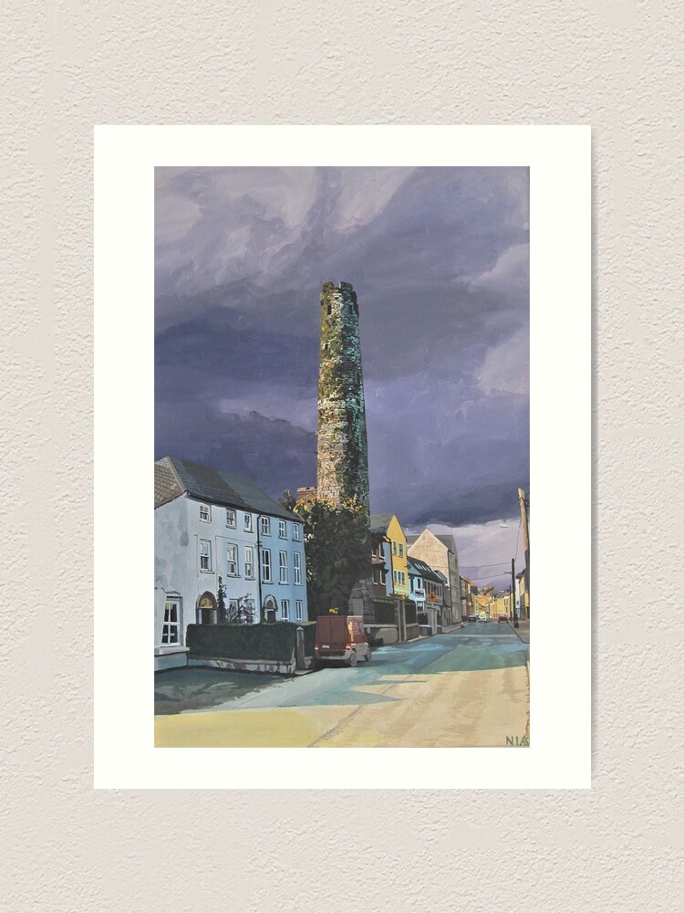 "Cloyne Round Tower" Art Print for Sale by eastcorkpainter | Redbubble