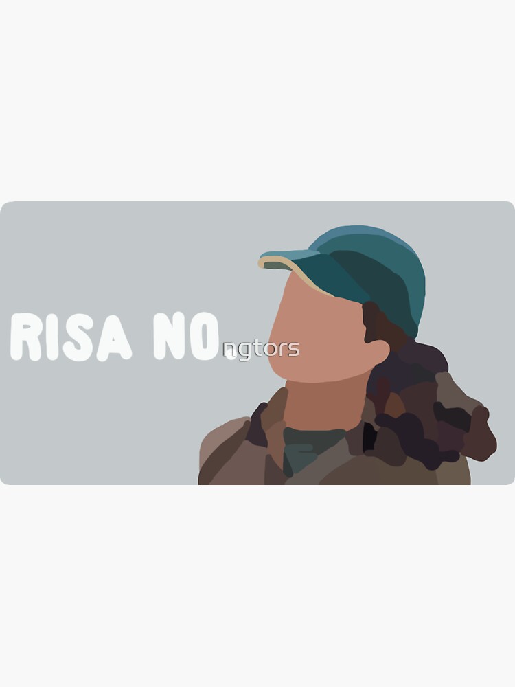 "Risa No." Sticker for Sale by ngtors | Redbubble