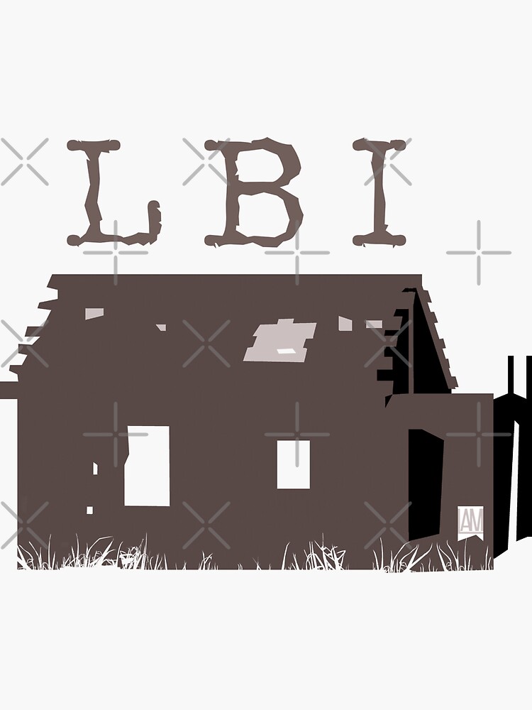 "LBI shack" Sticker for Sale by lamdesign | Redbubble
