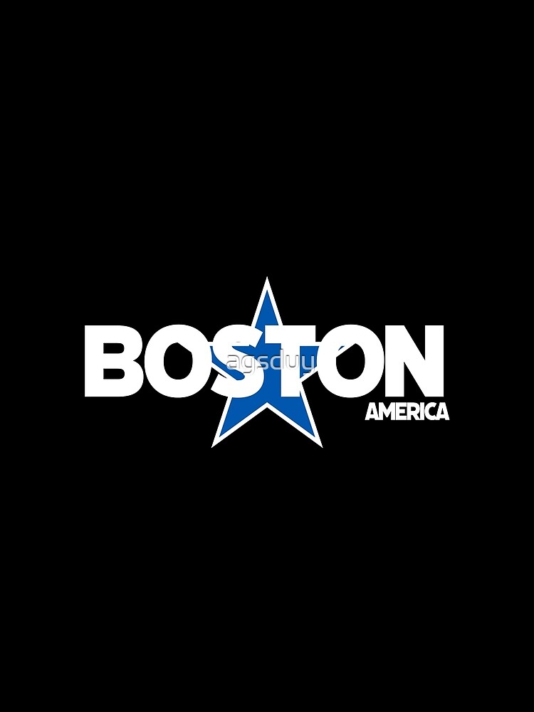 "Boston - America including Blue Star Background" by agsduy | Redbubble