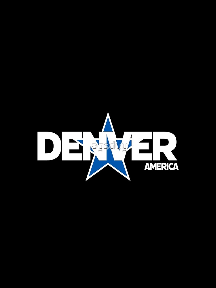 "Denver - America including Blue Star Background" by agsduy | Redbubble