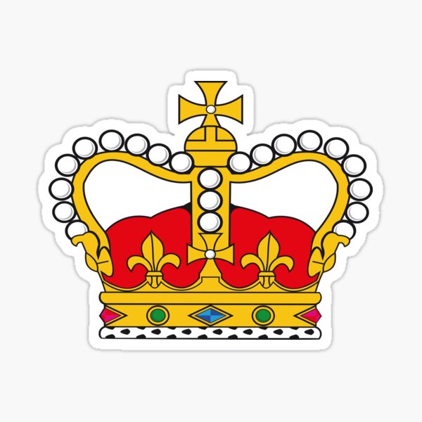 "82 crown KING QUEEN glamor gold king queen" Sticker for Sale by ...