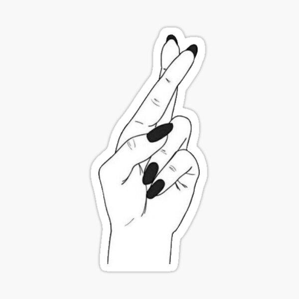 "Fingers crossed " Sticker by Kat3112 | Redbubble