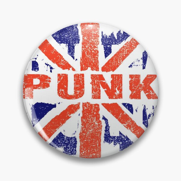 "Punk Rock British Union Jack Design" Pin by pacedesign | Redbubble