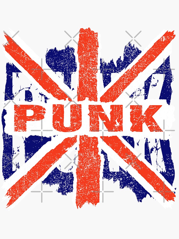"Punk Rock British Union Jack Design" Sticker by pacedesign | Redbubble