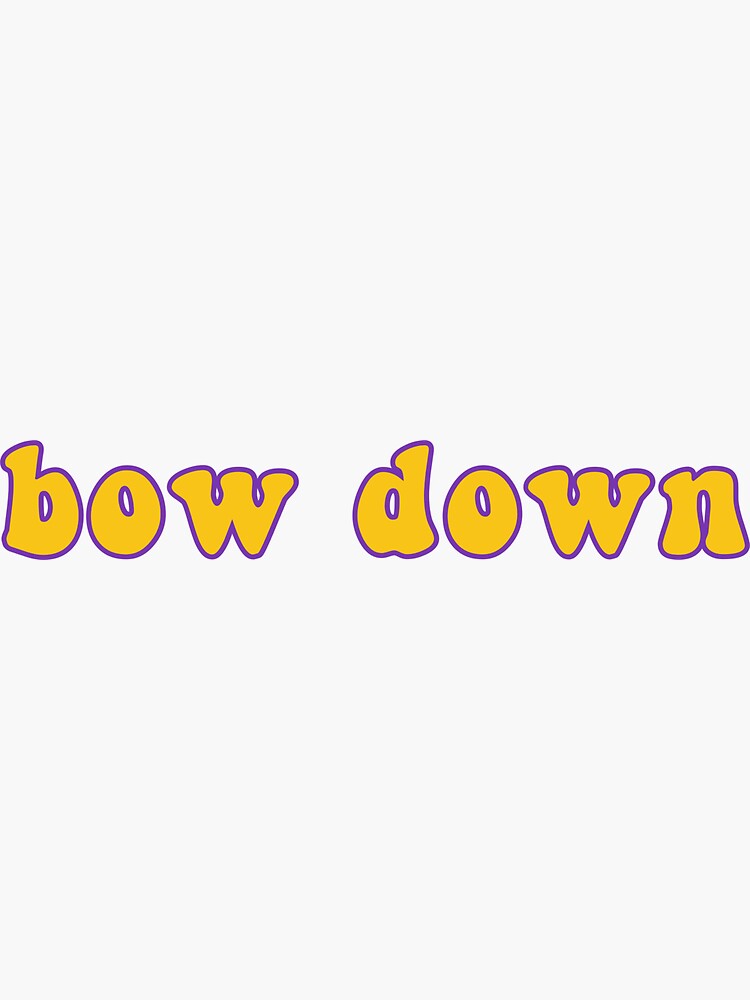 ""Bow Down"" Sticker for Sale by magnoliastudios | Redbubble