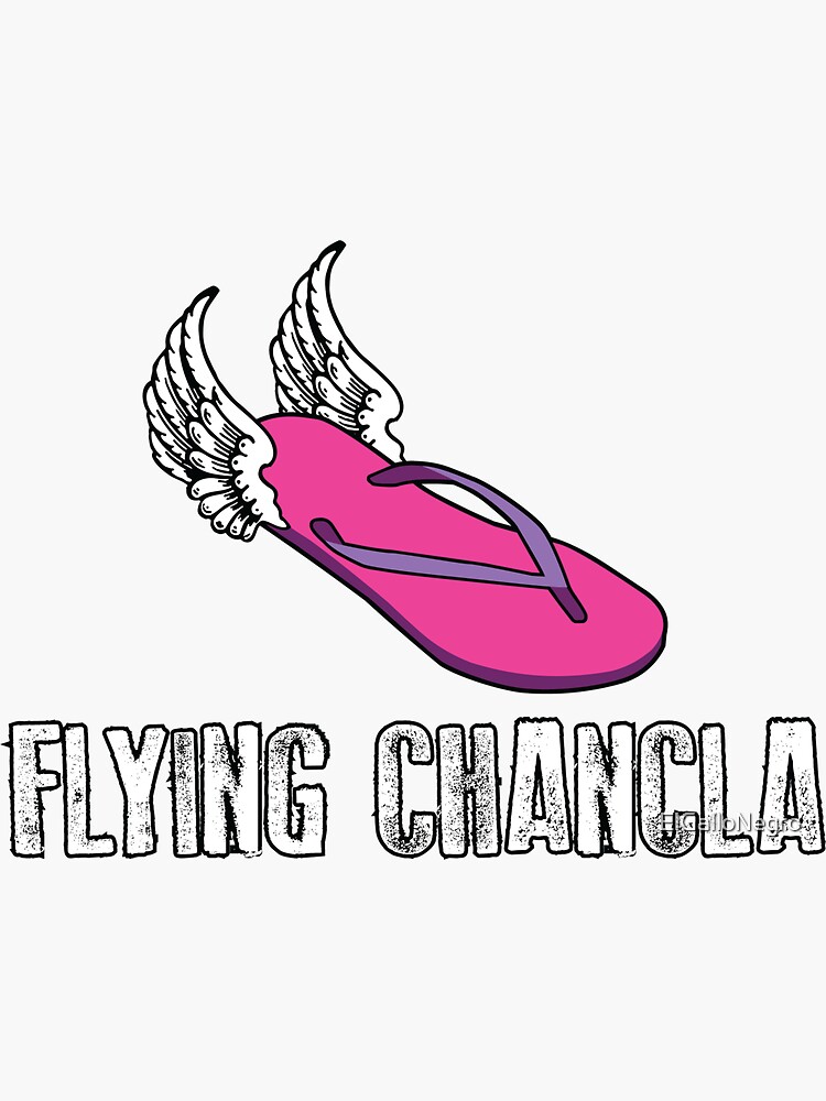"Flying Chancla" Sticker for Sale by ElGalloNegro | Redbubble