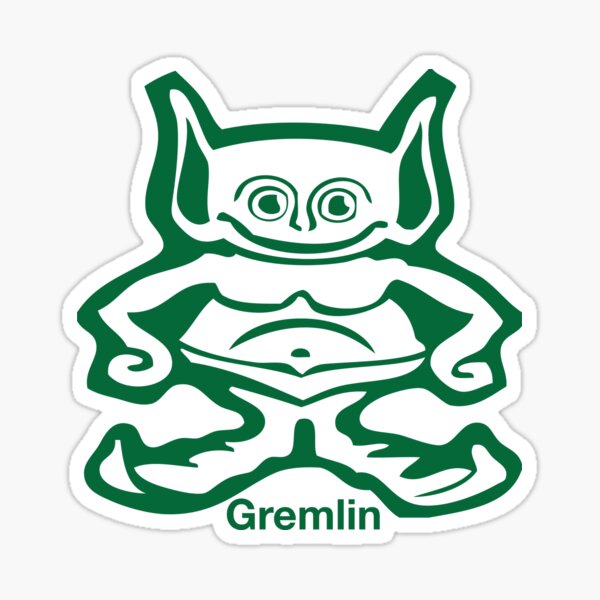"Classic Gremlin Logo" Sticker for Sale by ElGalloNegro | Redbubble