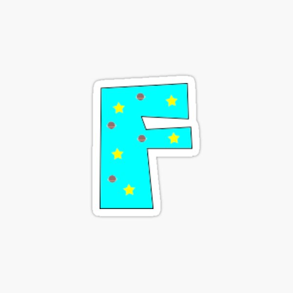 Letter F Space Stickers | Redbubble