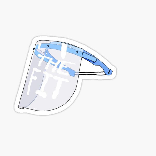 "THE FIT face shield sticker" Sticker by kairajoy | Redbubble