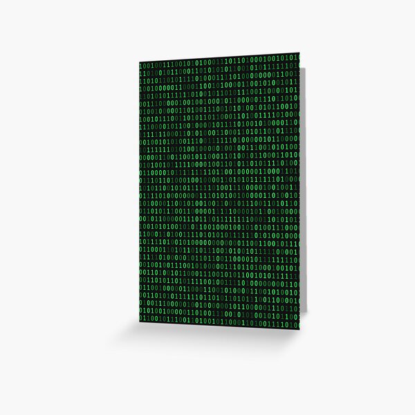 "Binary code pattern 10101 green neon retro 80s computer screen black ...