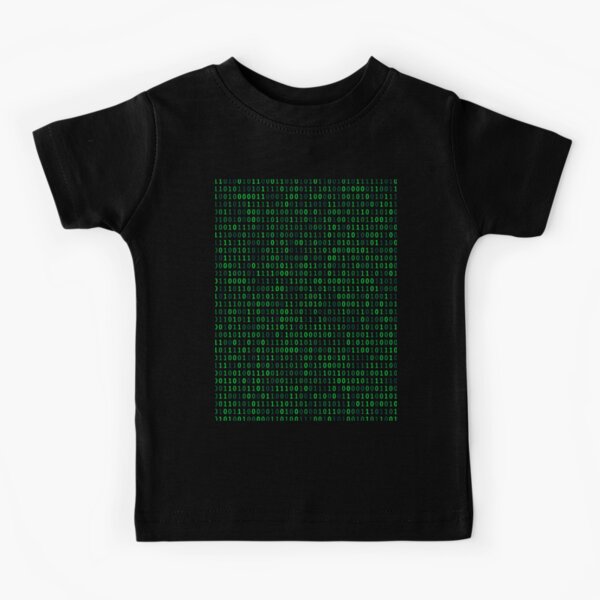 "Binary code pattern 10101 green neon retro 80s computer screen black ...