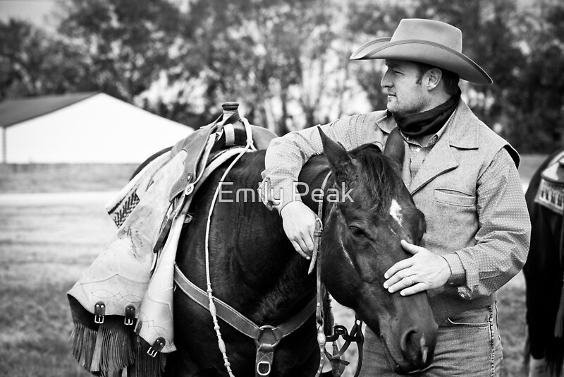"Cowboy & His Partner" by Emily Peak | Redbubble