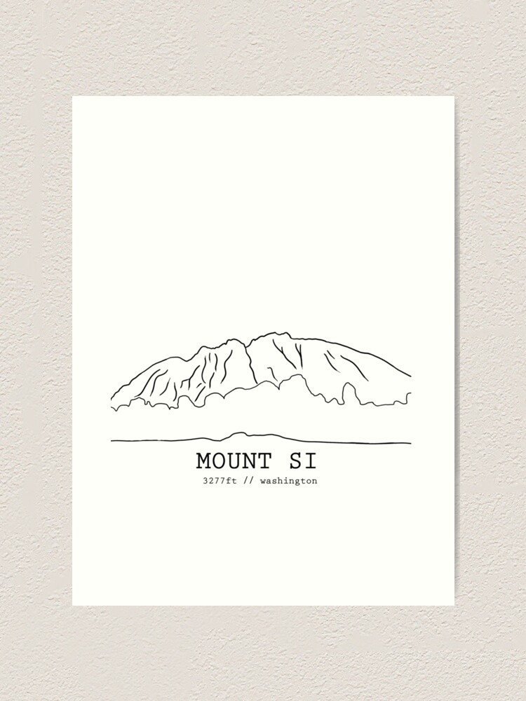 "Mount Si Outline" Art Print for Sale by cooperm217 | Redbubble
