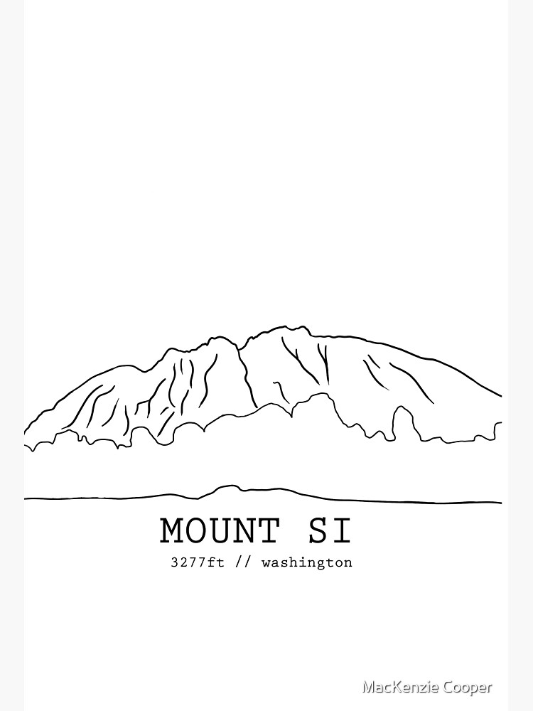 "Mount Si Outline" Art Print for Sale by cooperm217 | Redbubble