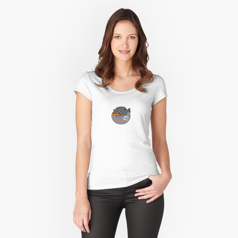 "Pufferfish Eating Carrot" Sticker for Sale by Schaffins | Redbubble