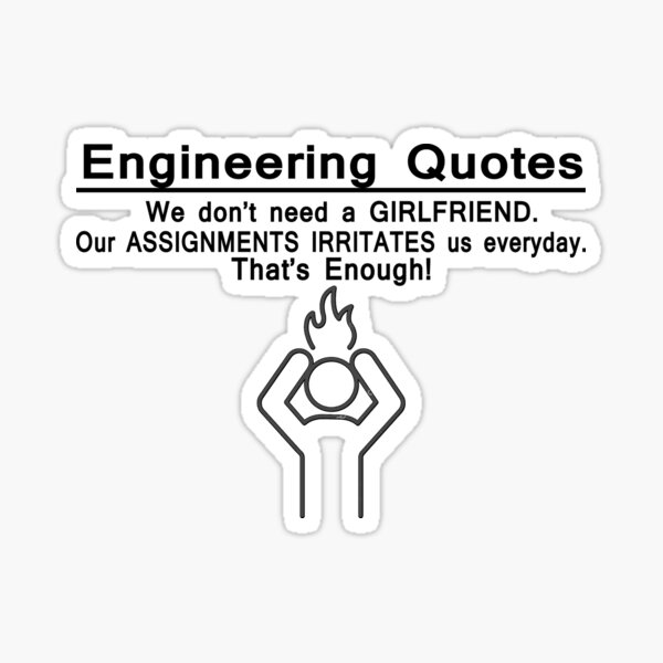 "ENGINEERING" Sticker by Aclothing | Redbubble