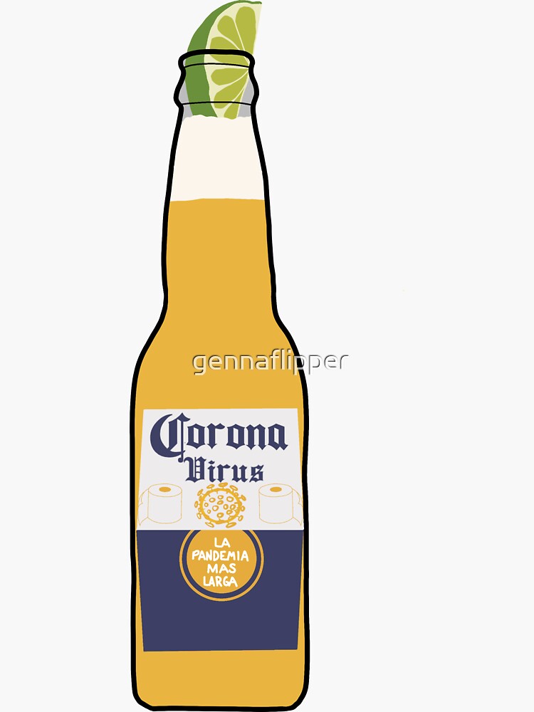 "Coronavirus Corona Beer" Sticker by gennaflipper | Redbubble