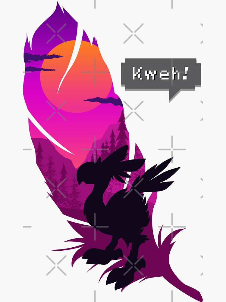 "Chocobo Kweh!" Sticker for Sale by Heisenburgerz | Redbubble