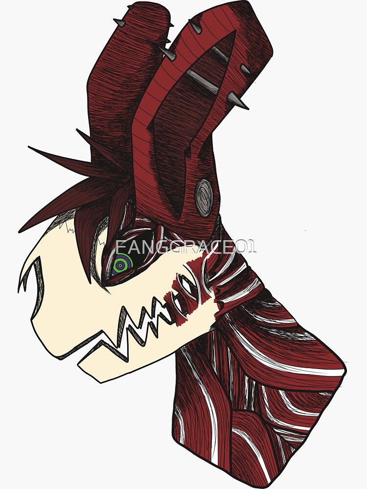 "the skinless monster" Sticker for Sale by FANGGRACE01 | Redbubble