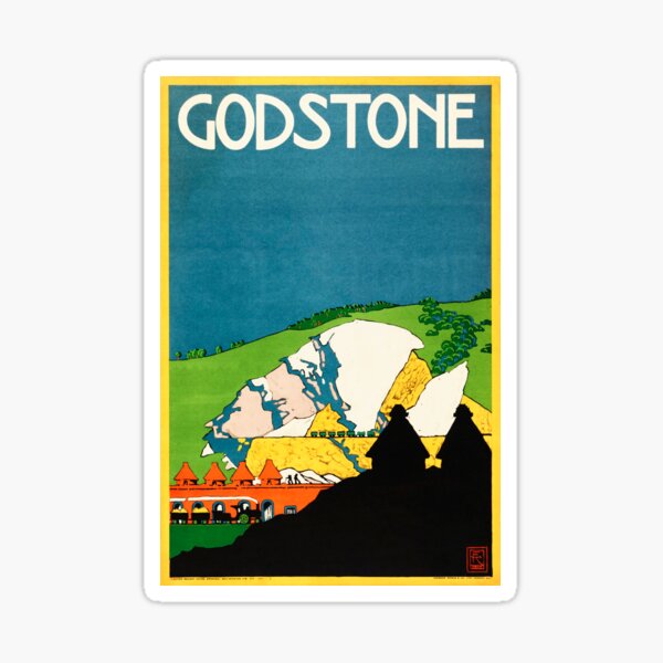 "GODSTONE Surrey England 1915 London Underground Vintage Railway Poster ...