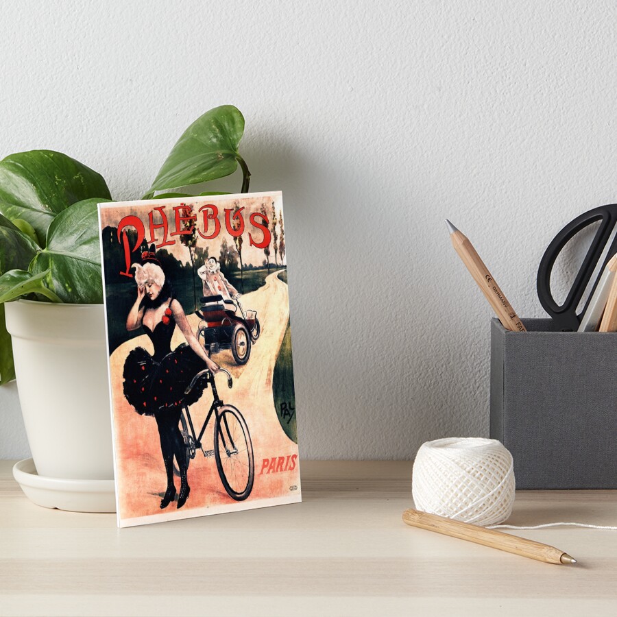 "PHEBUS CYCLES Paris 1898 Bicycles Advertising by Art Nouveau Artist ...