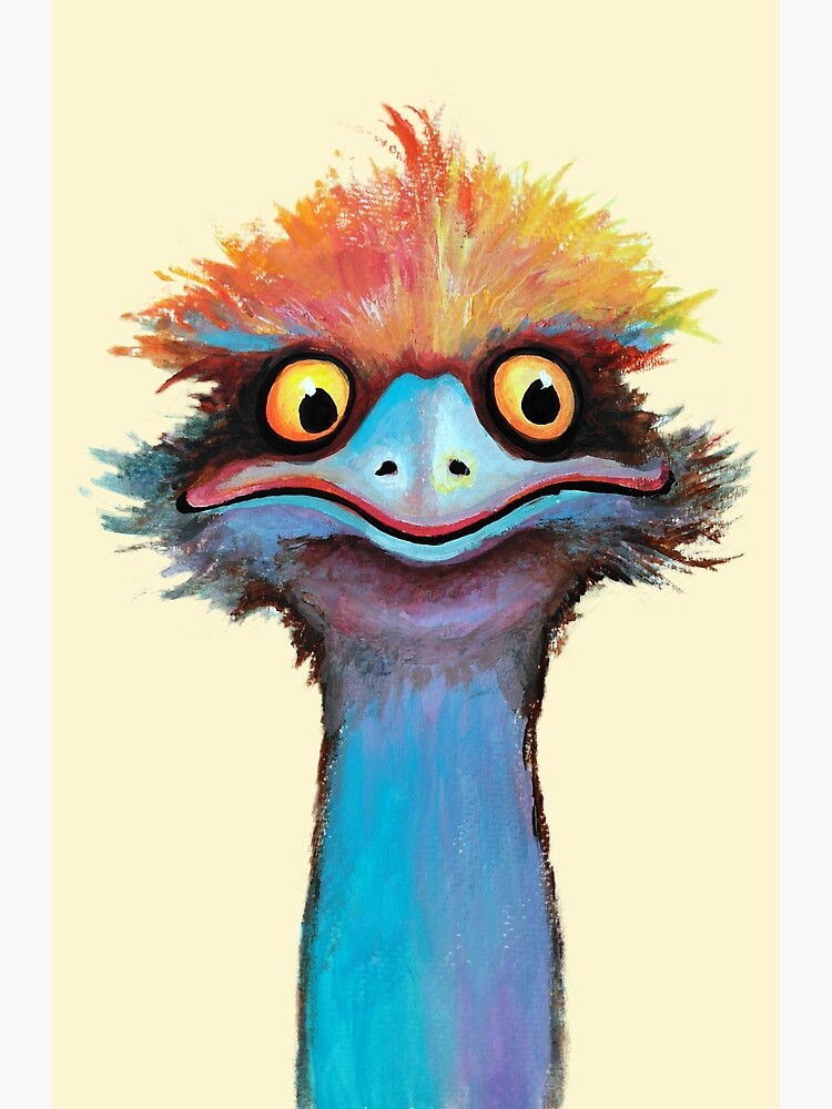 "Funny Emu" Art Print for Sale by PaintedKoala | Redbubble