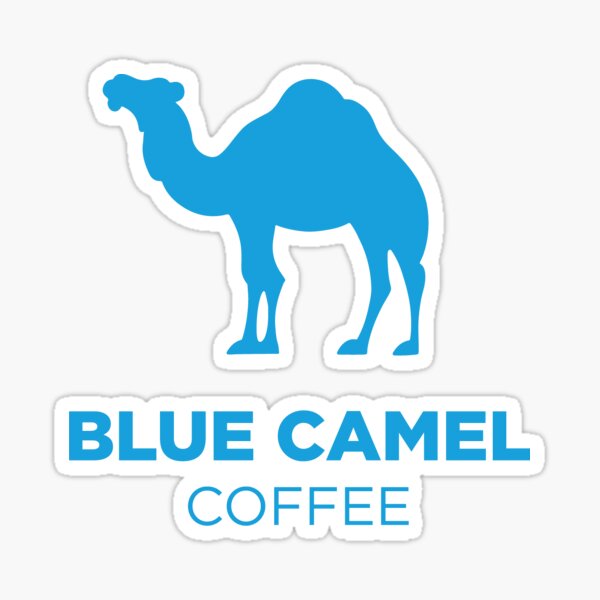 "BLUE CAMEL COFFEE " Sticker by osamahamza | Redbubble