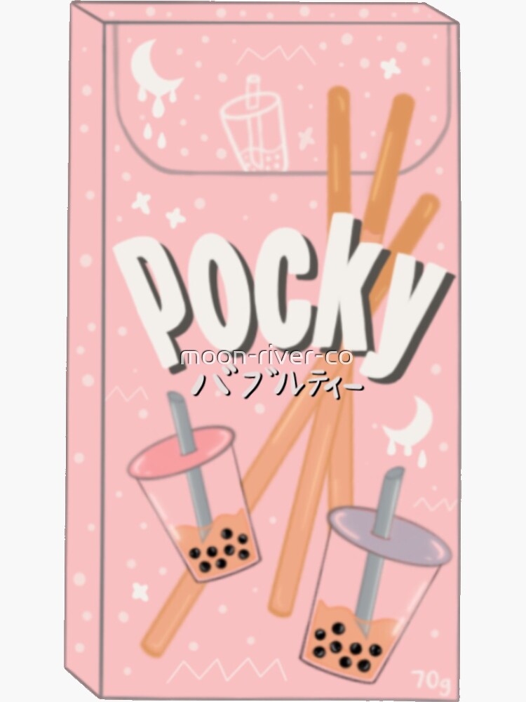 "bubble tea pocky" Sticker by moon-river-co | Redbubble