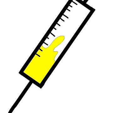 "(YELLOW) Syringe" Sticker for Sale by Nina Martin | Redbubble