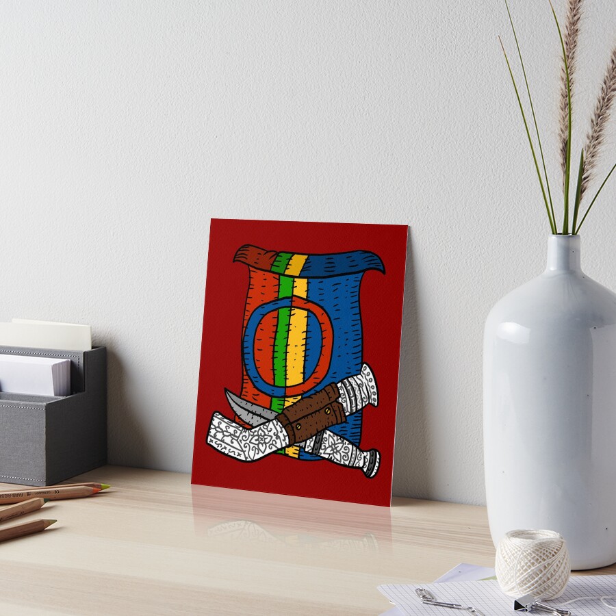 "flag of the sami people. with traditional knives. sami pride." Art ...