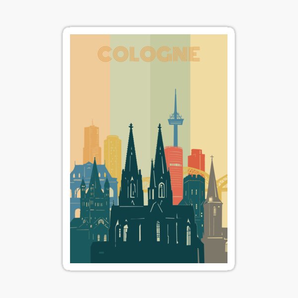 "cologne skyline" Sticker by BekimART2 | Redbubble