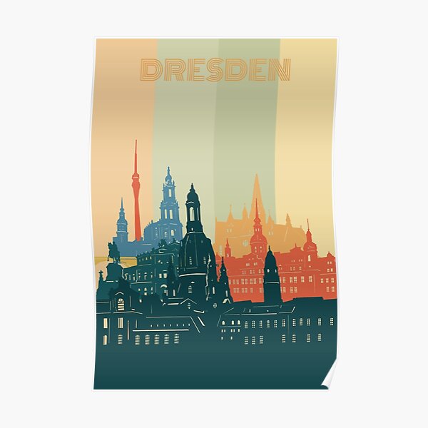 "dresden skyline" Poster for Sale by BekimART2 | Redbubble